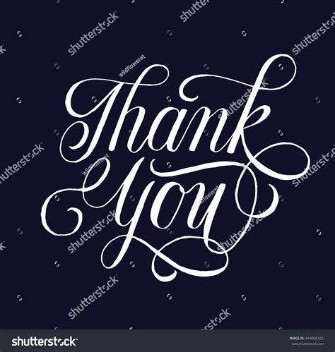 Thank You Hand Drawn Vector Phrase Stock Vector Royalty Free