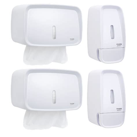2 Kits Dispenser Porta Papel Toalha Interfolha Dispenser Sabonete E