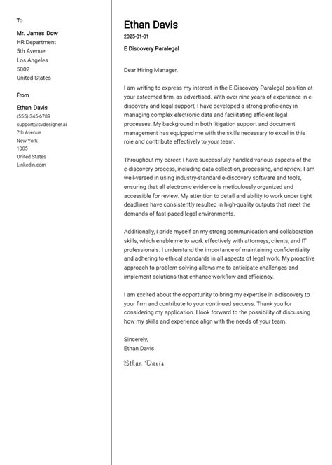 21 Legal Assistant Cover Letter Samples And Examples 2024 Resumedesignai