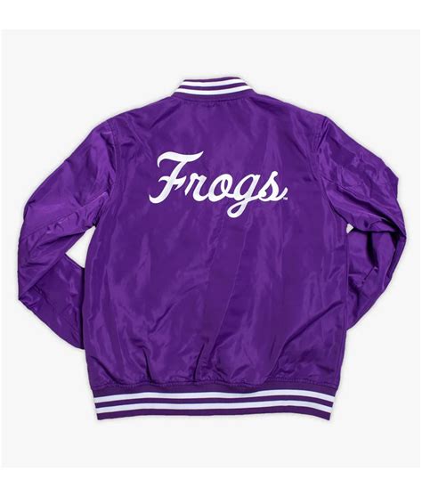Satin Purple Bomber Tcu Horned Frogs Jacket