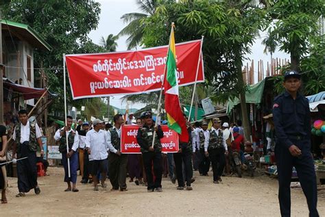 မူးယစ္ေဆး၀ါးကင္းစင္ေရး ဟုမၼလင္းတြင္ ဆႏၵျပ ဓာတ္ပုံ