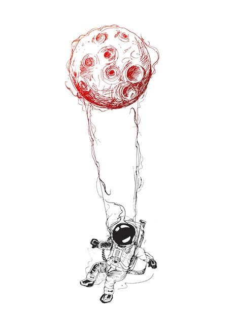 Moon Landing Sketch Vectors And Illustrations For Free Download Freepik