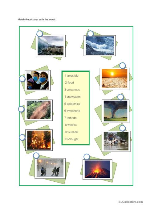 Natural Disaster English Esl Worksheets Pdf And Doc