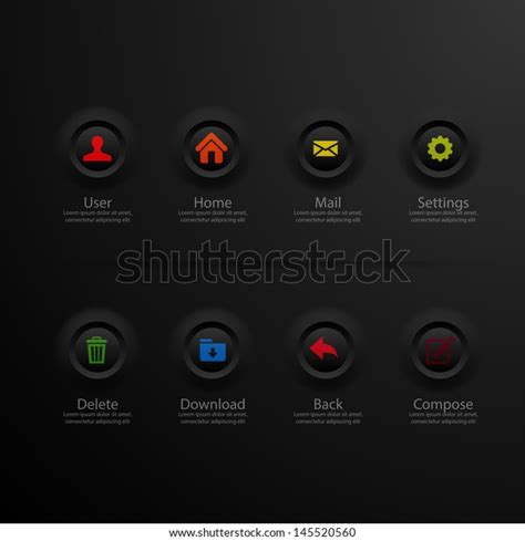Web Design Menu Template Stock Vector Royalty Free 145520560 Shutterstock