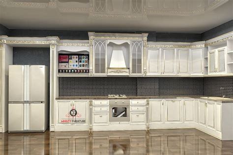 Kitchen Set Meja Dapur Model Klasik Duco Putih Modern MINIUTY FURNITURE