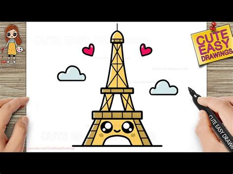 Easy Eiffel Tower Drawing ConnieTormad