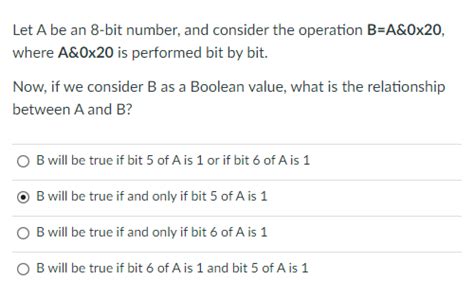 Solved Let A Be An 8 Bit Number And Consider The Operation