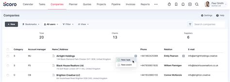 Adding A Task Scoro Help Center