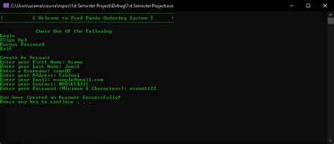GitHub Khizar X64 FoodpandaConsoleBased C Console Based Online Food Ordering System FoodPanda