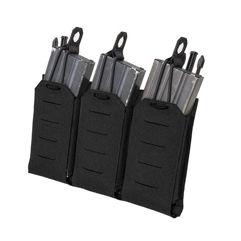 Warrior Laser Cut Detachable Front Panel Triple Bungee 556 Panel Black
