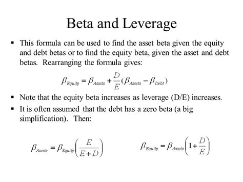 Asset Beta Vs Equity Beta Pure Play Method In Cfa® Exam 52 Off