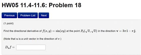 solved hw05 11 4 11 6 problem 18 revious roblem lis 1