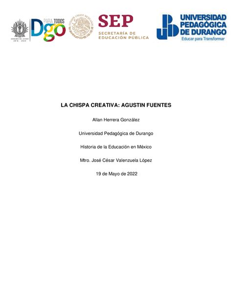 Ensayo La Chispa Creativa Resúmenes De Historia Docsity