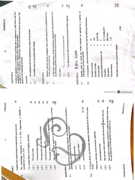 N6 Electrotechnics Homework Chapter 4 Pdf