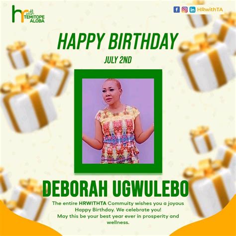 Hrwithta Professional Network On Linkedin Happy Birthday Deborah Ugwulebo