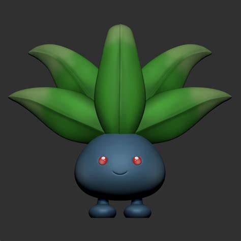 Oddish Figurine Model Multiple Sizes Fully Colored Or Uncolored Etsy