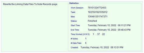 Using The Work Sessions Index Window