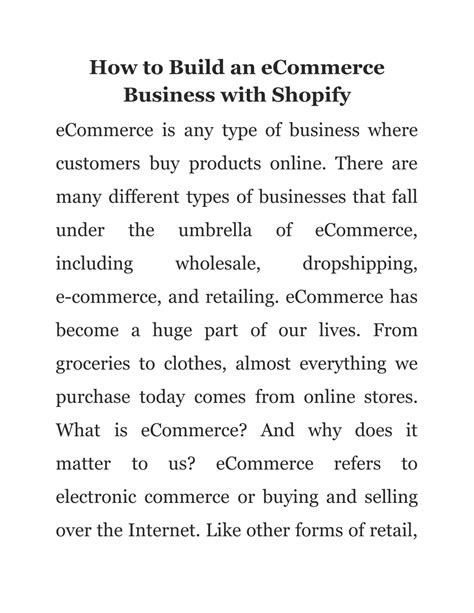 Ppt How To Build An Ecommerce Business With Shopify Powerpoint