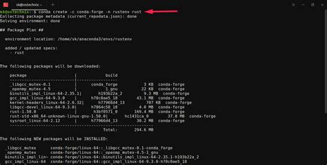 Linux Conda Rust