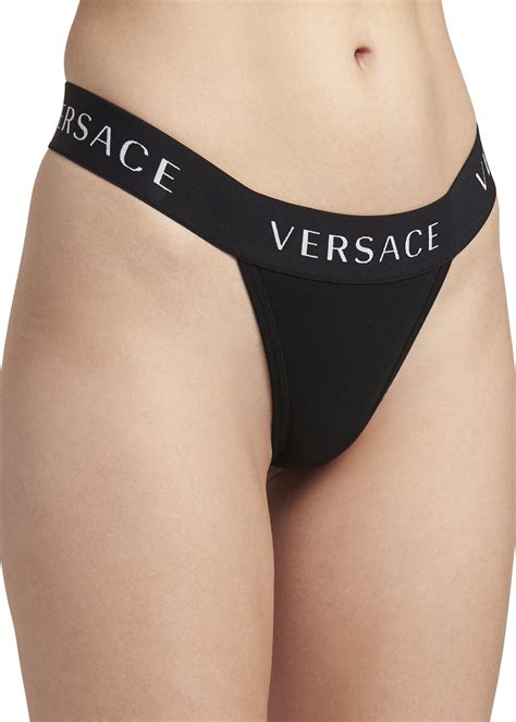 Versace Logo Band Thong Bergdorf Goodman