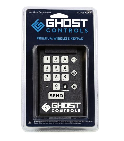 Ghost Controls Axwk Premium Wireless Keypad Black — Life And Home