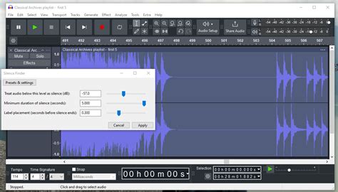 Silence Finder Missing Silent Sections Audacity 3 Help Forum