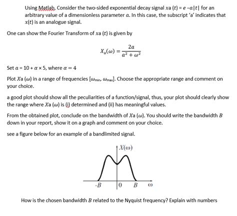 Solved Using Matlab Consider The Two Sided Exponential Chegg Com