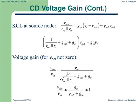 Ppt Lecture 17 Common Source Gate Drain Amplifiers Powerpoint Presentation Id 1713979
