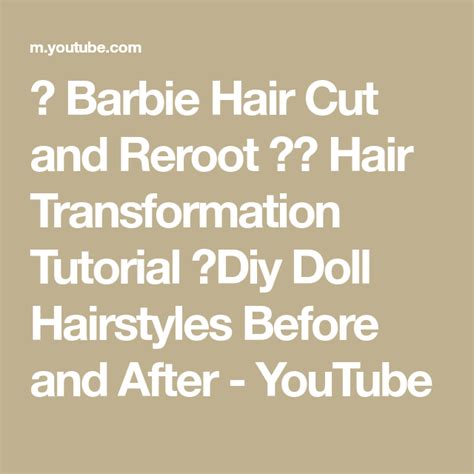👸 Barbie Hair Cut And Reroot ️ Hair Transformation Tutorial 😍diy Doll