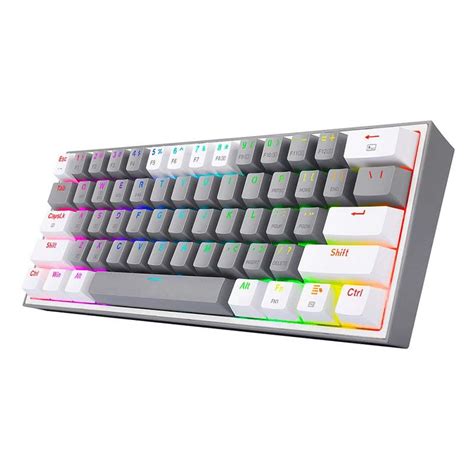 Fizz Pro White Grey K616 RGB Wireless Wired Mechanical Gaming Keyboard Redragon Adria