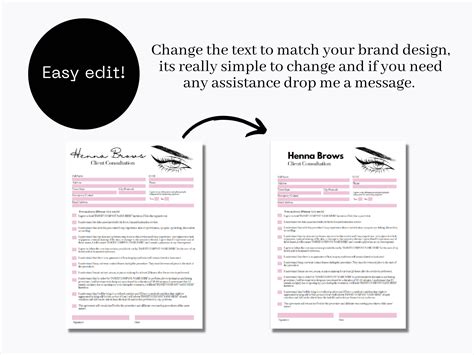 Waxing Consultation Forms Client Record Waxining Consent Waver Forms Etsy