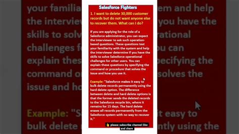 Salesforce Admin Interview Questions And Answers Salesforcefighters Ravikiran Rathod