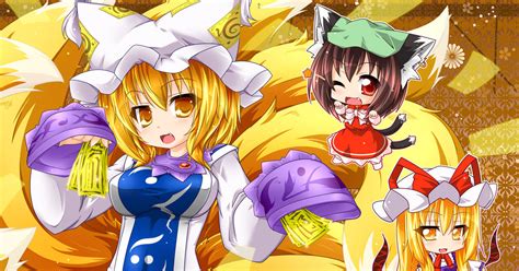 東方 コミケ89 新刊「狐色 こん藍色。」表紙 風見鴉c105月曜東タ05bのイラスト Pixiv