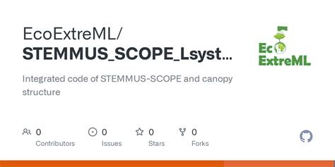 github ecoextreml stemmus scope lsystem integrated code of stemmus
