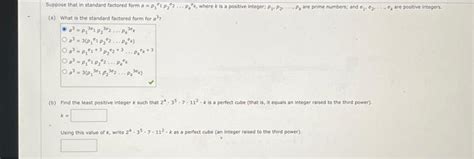 Solved A What Is The Standard Factored Form For A3 B Chegg Com
