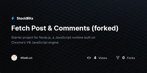 fetch post and comments forked stackblitz