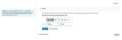Solved Starting At T0 ﻿a Net External Force In The