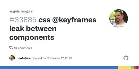 Css Keyframes Leak Between Components · Issue 33885 · Angularangular
