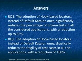 Towards The Generation Of Robust E2E Test Cases In Template Based Web