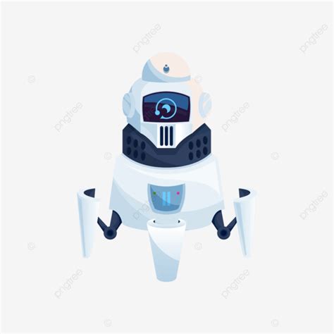Humanoid Robot Vector Art PNG Humanoid Robot Isolated Futuristic Cyborg Digital Character With