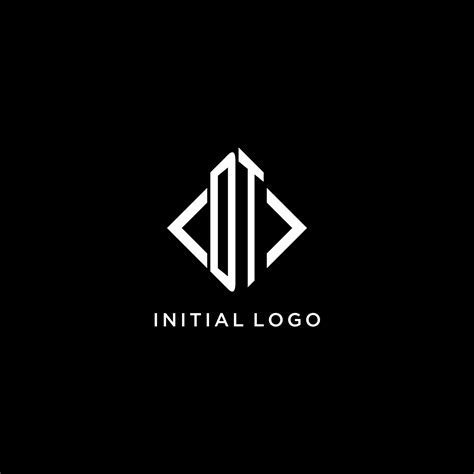 Dt Initial Monogram With Rhombus Shape Logo Design 14458090 Vector Art
