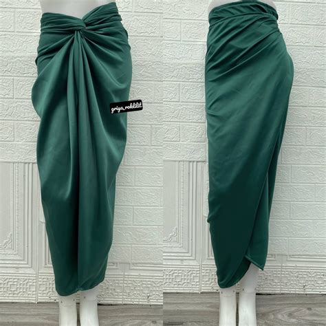 Jual Promo Rok Lilit Polos Wrap Skirt Rok Lilit Polos Instan Wrap