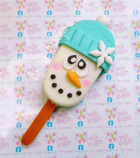 Paletas tipo mágnum Muñeco de nieve Paletas de chocolate decoradas