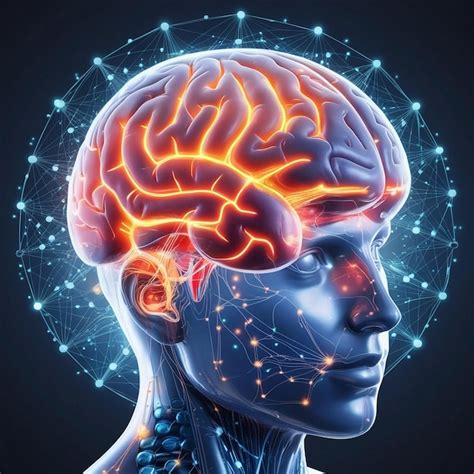 Neural Connectivity Illuminated Brain Pathways Premium Ai Generated Image