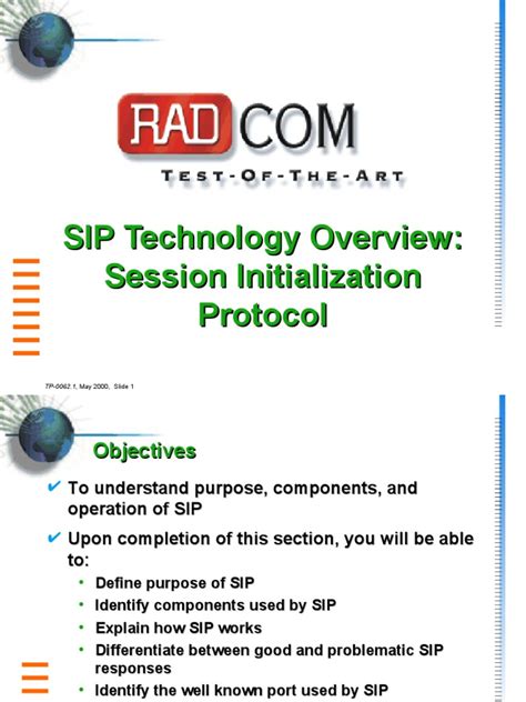 Sip Technology Overview Session Initialization Protocol Pdf Session Initiation Protocol