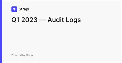 Q1 2023 — Audit Logs Security Strapi