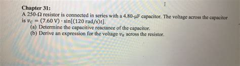 ☑ Derive Reactance Of A Capacitor
