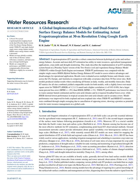 Pdf A Global Implementation Of Single‐ And Dual‐source Surface Energy Balance Models For