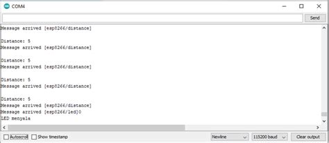 Publish Jarak Dan Kawal LED Pada Node RED Menggunakan LED Ultrasonic Sensor Dan NodeMCU ESP