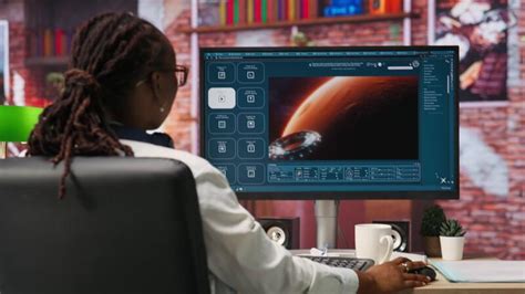 Person At Home Getting Tasks Done With Ai Program Turning Text Prompt Into Videos Woman Using